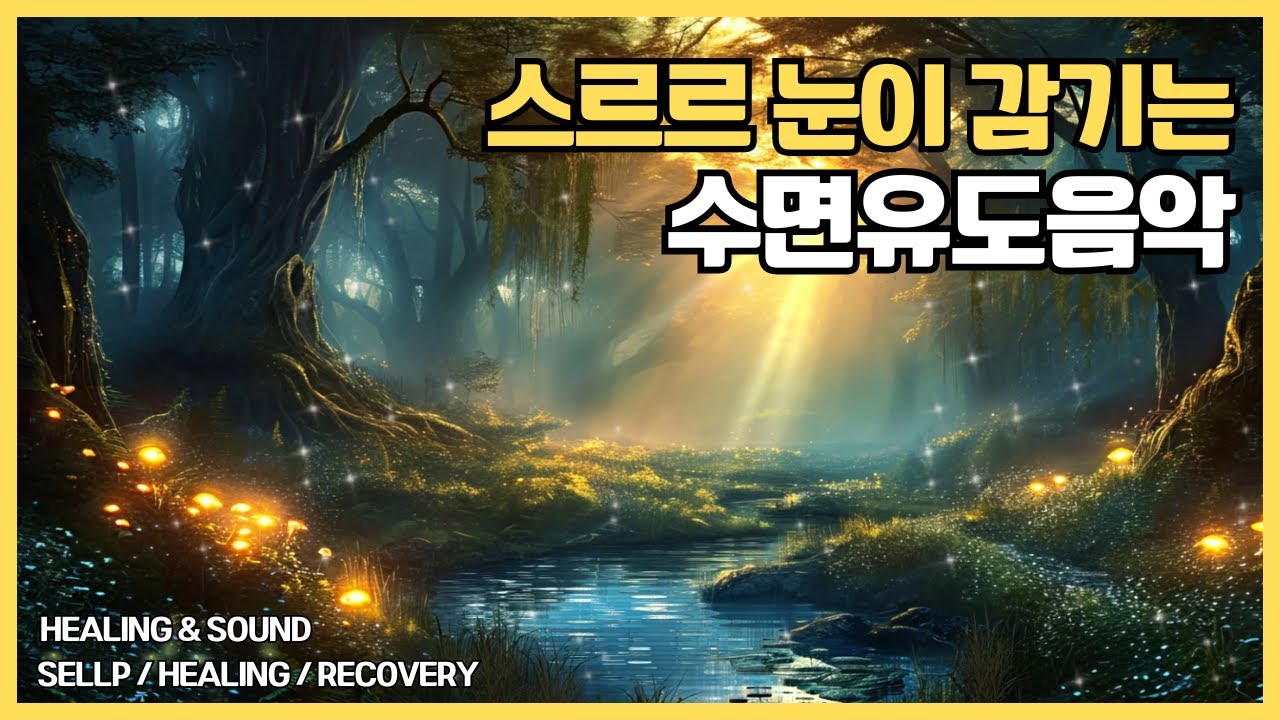 8시간 스르르 눈이 감기는 수면유도음악 🎵 잠잘때 듣는 음악 수면음악 치유음악 힐링 음악 불면증치료음악 🎵 1시간후 어두