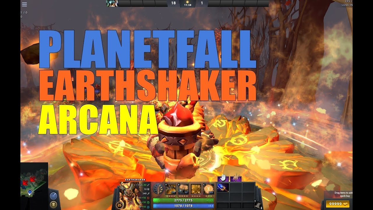 EARTHSHAKER ARCANA PLANETFALL PREVIEW - TI9 BATTLE PASS (DOTA 2) - YouTube