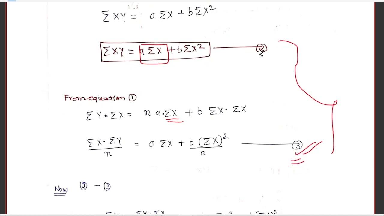 Lecture 1: Least squares regression method formula derivation #semester ...
