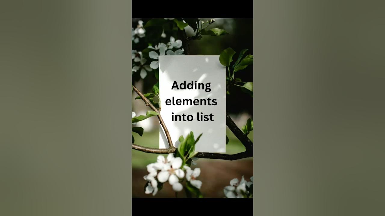 Adding elements into list #shorts #youtubeshorts #python #programming #coding #education # ...