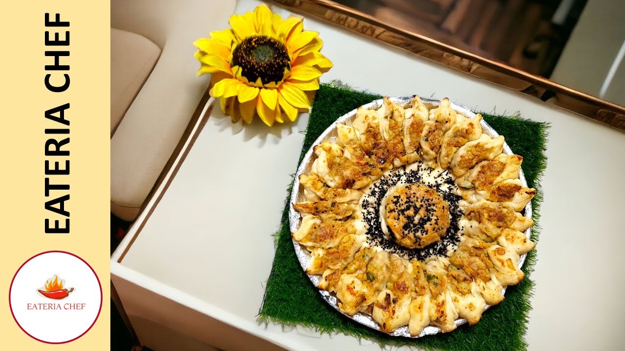 Sunflower Bread Recipe | Bread Snack | Sunflower Bun by Eateria Chef ...