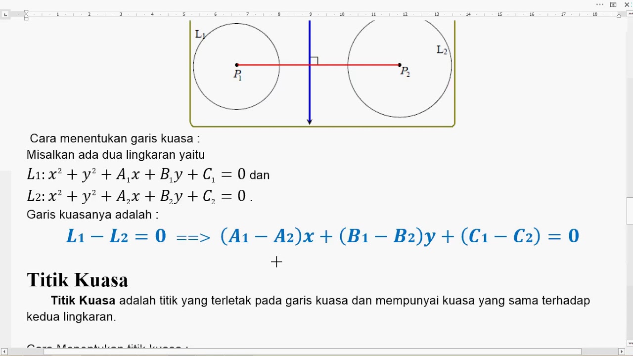 Titik dan Garis Kuasa pada Lingkaran || Matematika Peminatan || Kelas ...