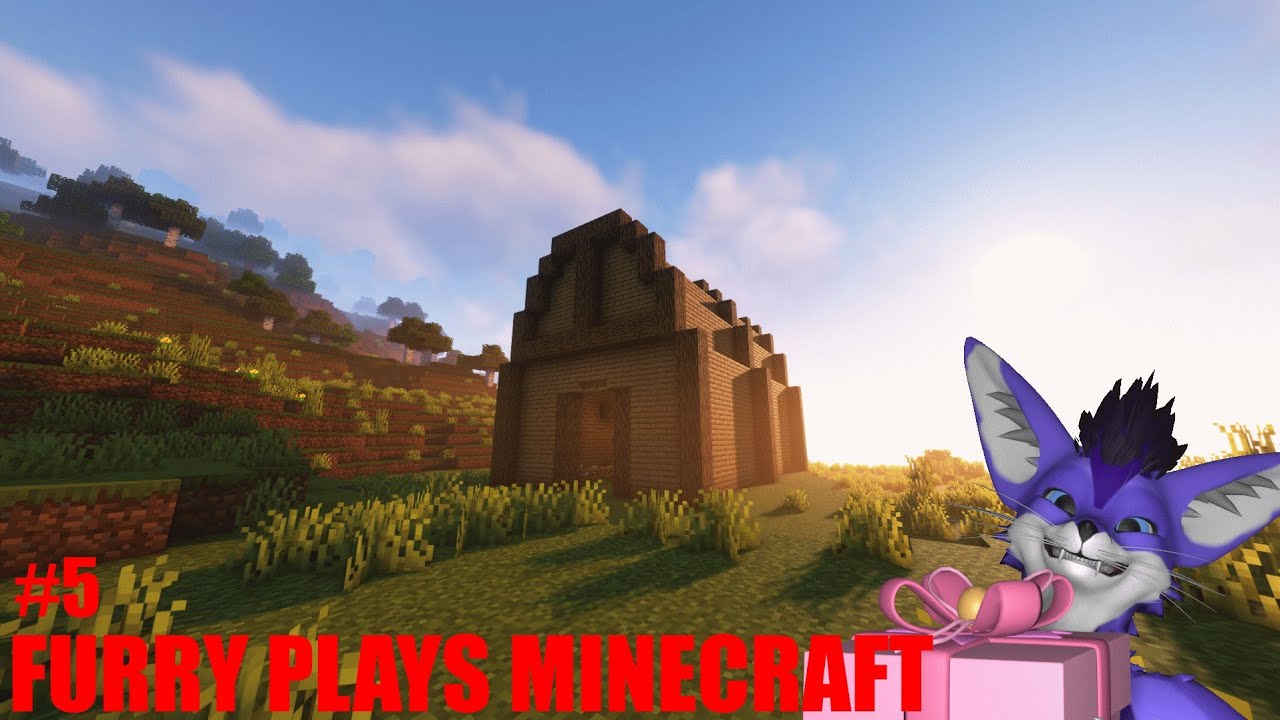 Building a nice little barn :3 - Furry Plays Minecraft #6 (not #5 ...