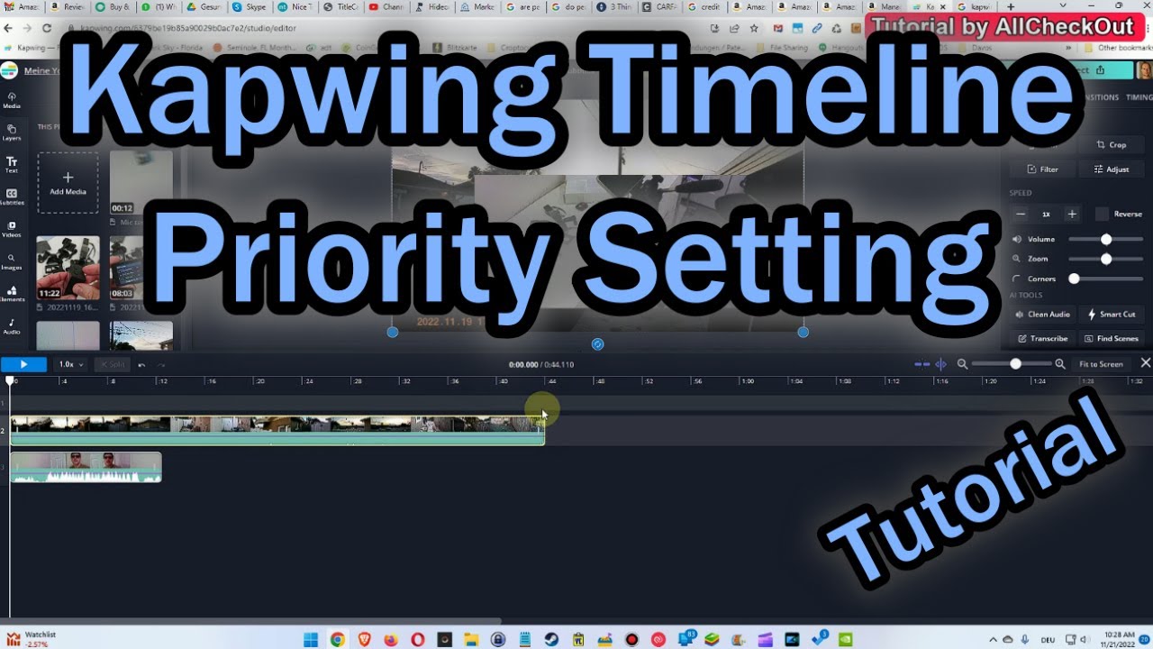 How to Move Video Timeline Tracks to the Front or Back in The Kapwing ...