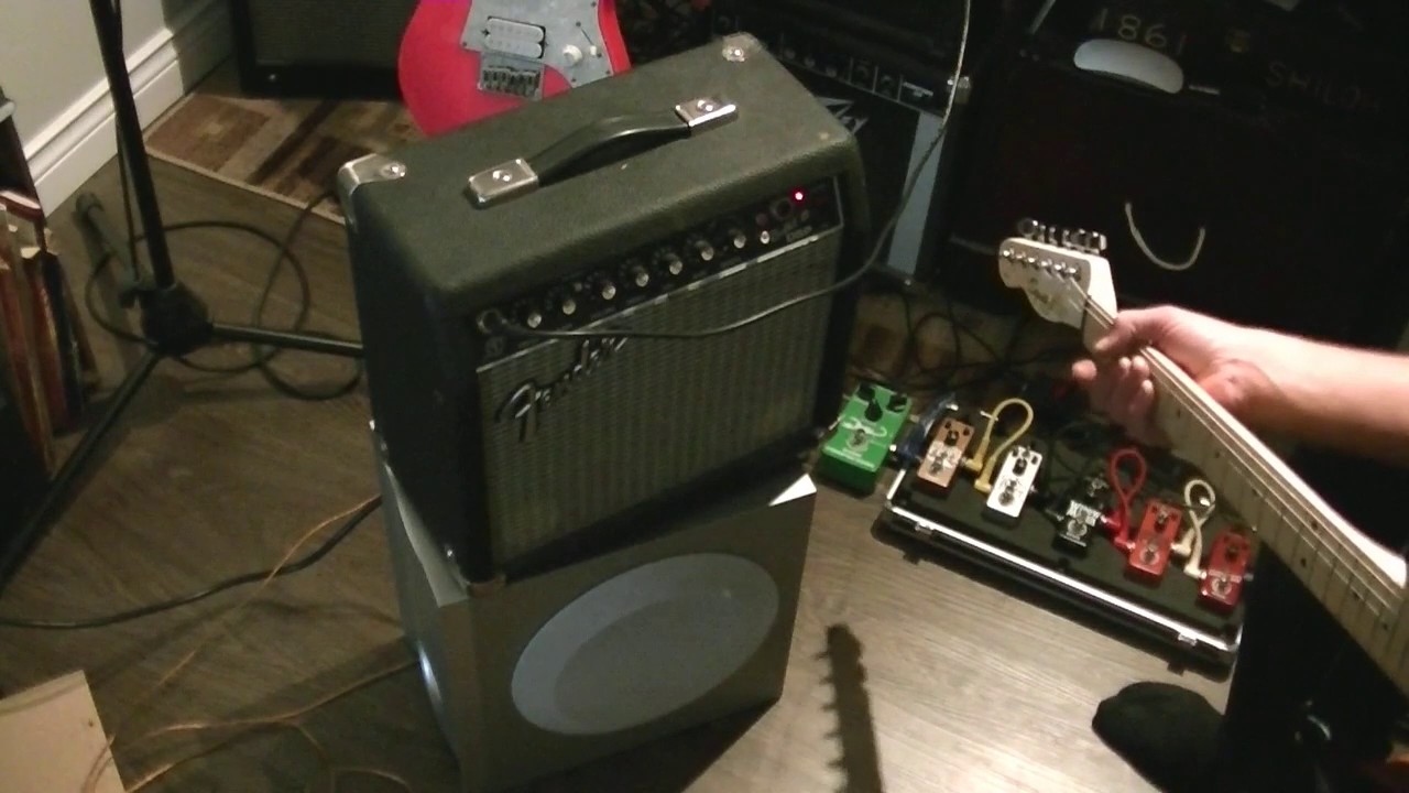 Fender Bullet 15 DSP 8 inch Subwoofer Experiment - YouTube