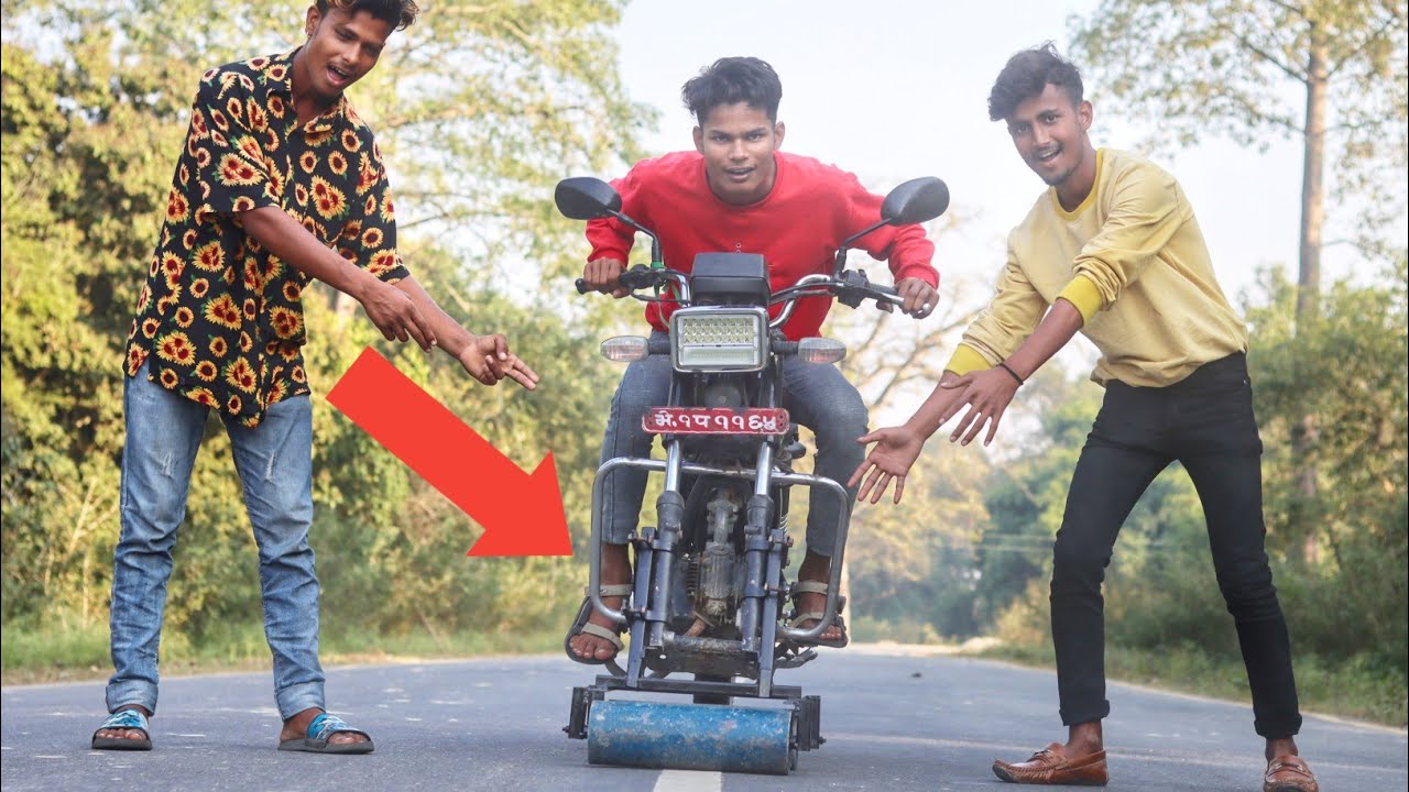 Rode Roller Bike [ रोड लोलर बाइक ] !! #turboexperement - YouTube