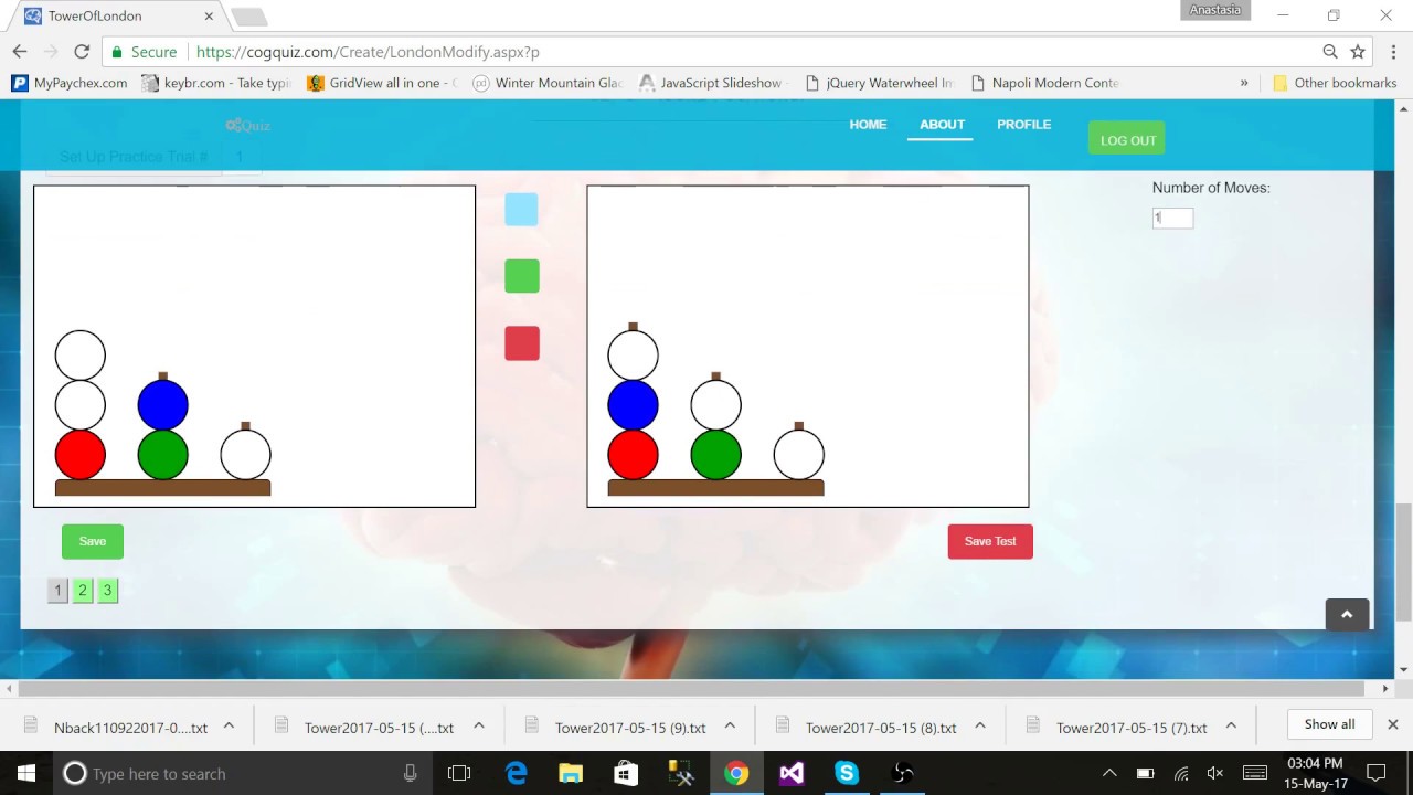 Tower of London Test Set Up - YouTube
