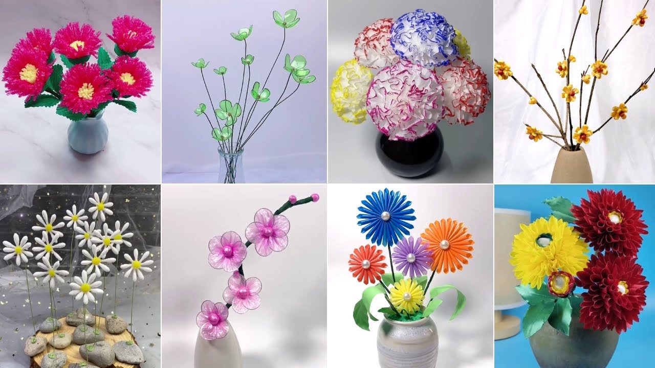 DIY Flower Crafts | Beautiful Handmade Flowers Using Simple Materials ...