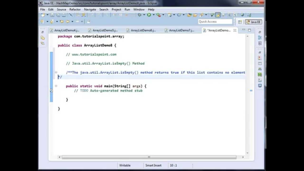 Java.util.ArrayList.indexOf Method - Java.util.ArrayList.isEmpty Method - YouTube