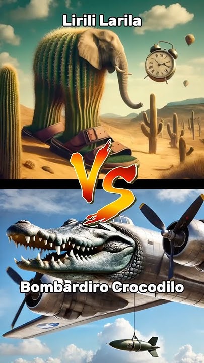 Lirili Larila VS Bombardiro Crocodilo #brainrot #aianimation #ai #italian #character #aniamls # ...
