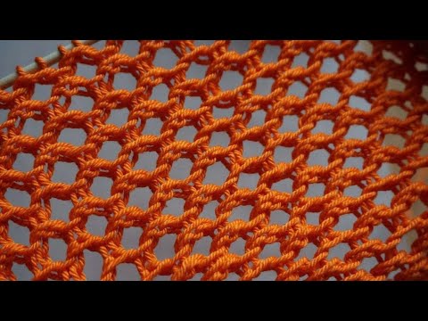 Easy and beautiful mesh knitting pattern - YouTube