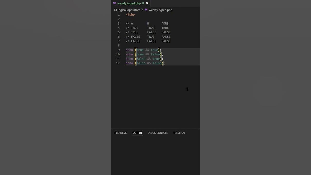 Logical operators PHP - YouTube