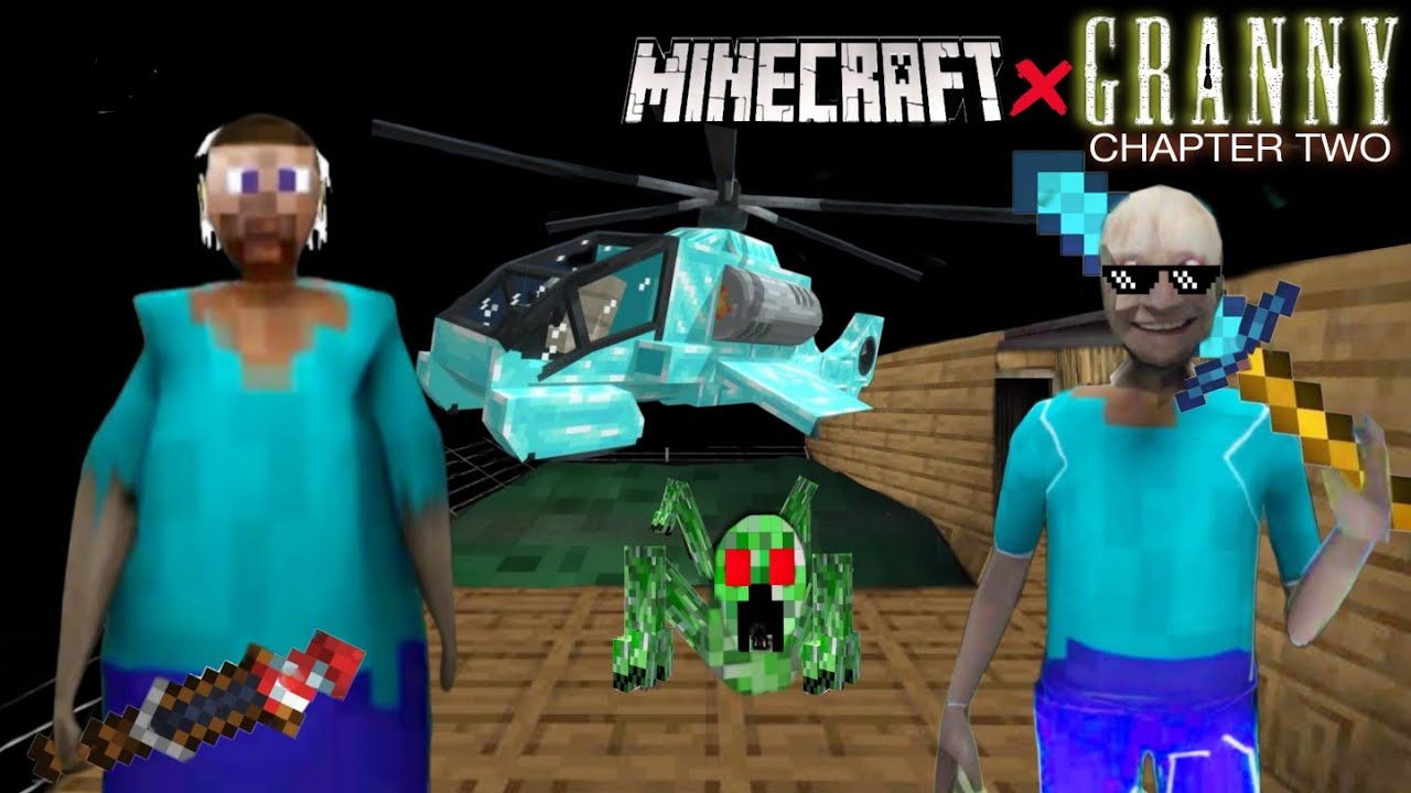 Granny chapter 2 Minecraft Mode Full Gameplay | Helicopter 🚁 Escape - YouTube