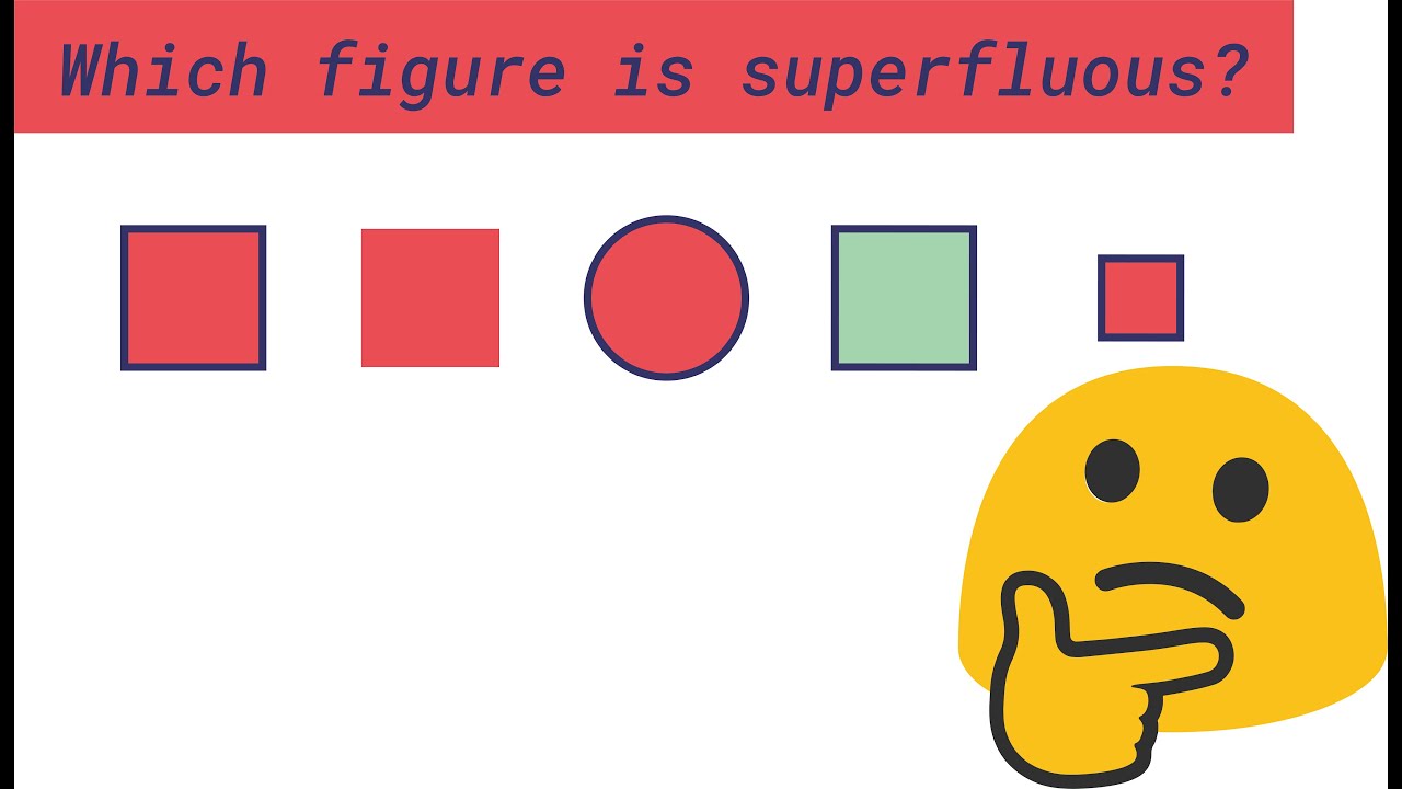 Which figure is superfluous? Find the superfluous figure - YouTube