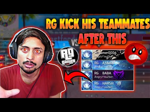 ANGRY YOUTUBER KICK HIS TEAMMATE AFTER THIS 🤬🔥😂 RG GAMER ANGRY REACTION ...