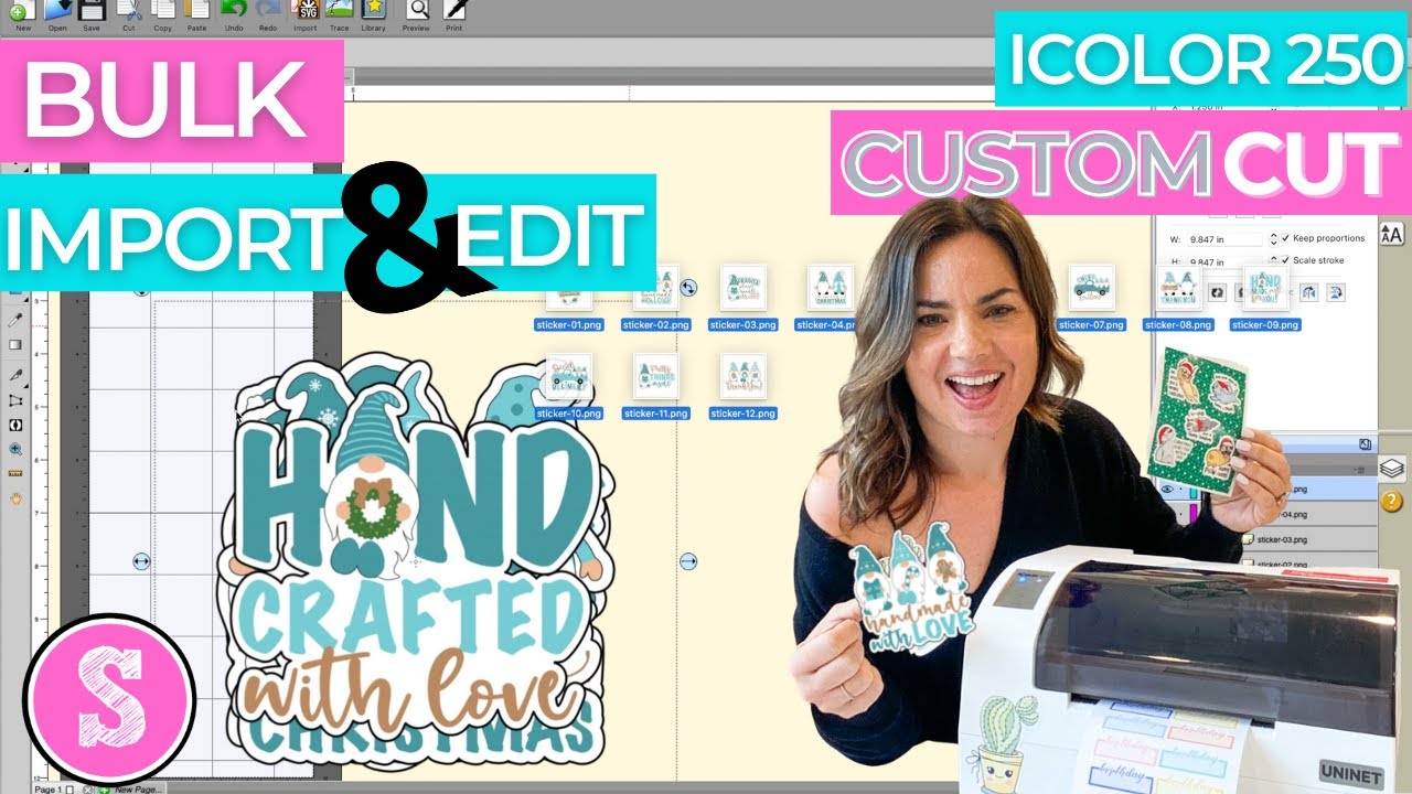 iColor 250 Sticker Printer: How to Bulk Import & Size Sticker Images in ...