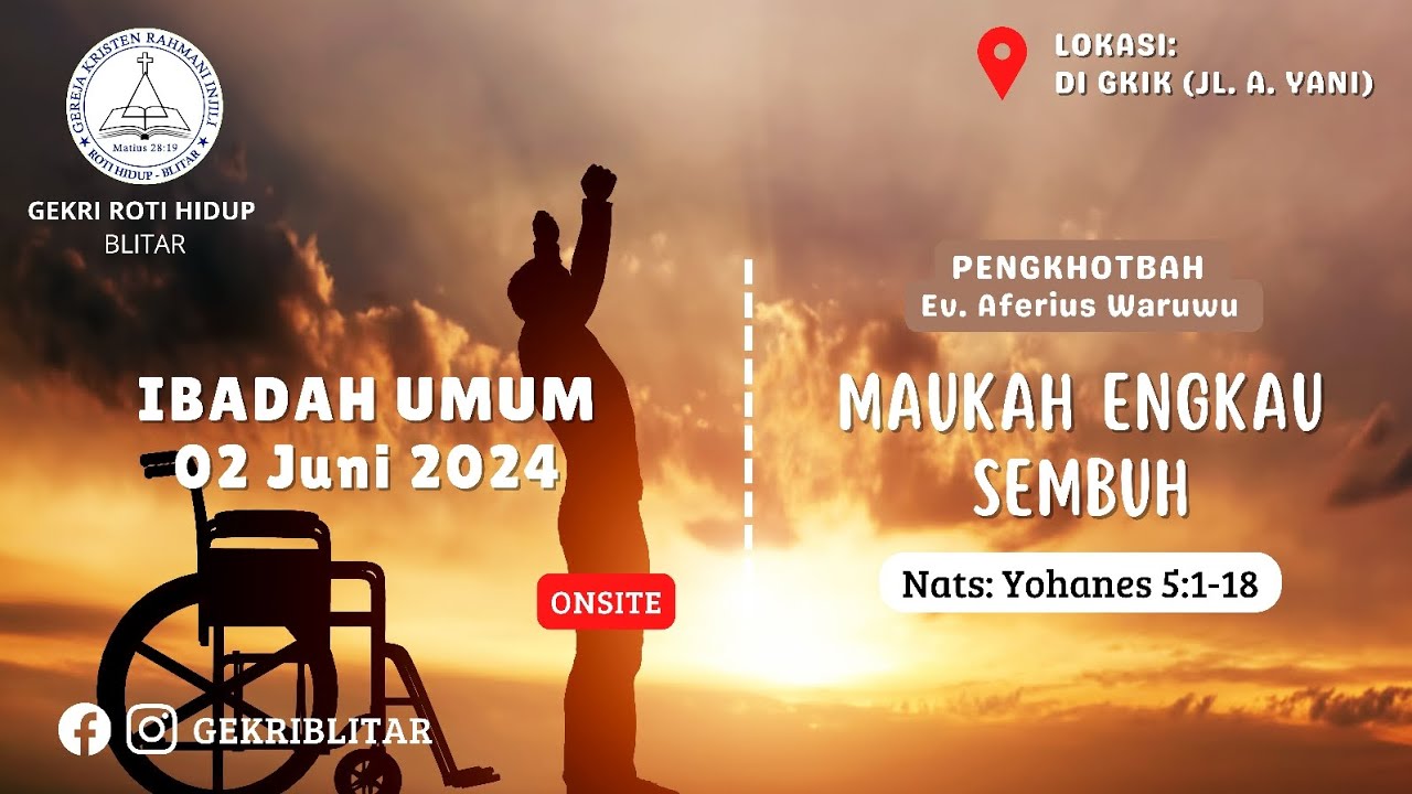 Khotbah Umum Ev. Aferius Waruwu 02 Juni 2024 GeKRI BLITAR - YouTube