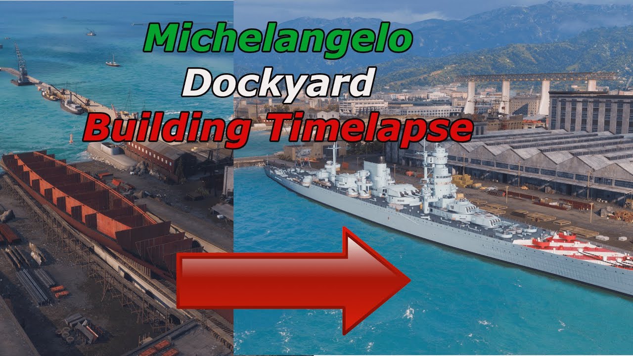 New Tier IX Cruiser Michelangelo // Dockyard Building Timelapse ...