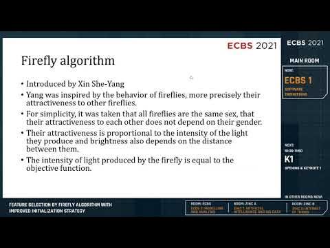 ECBS 1 Feature Selection by Firefly Algorithm with Improved Initialization Strategy - YouTube