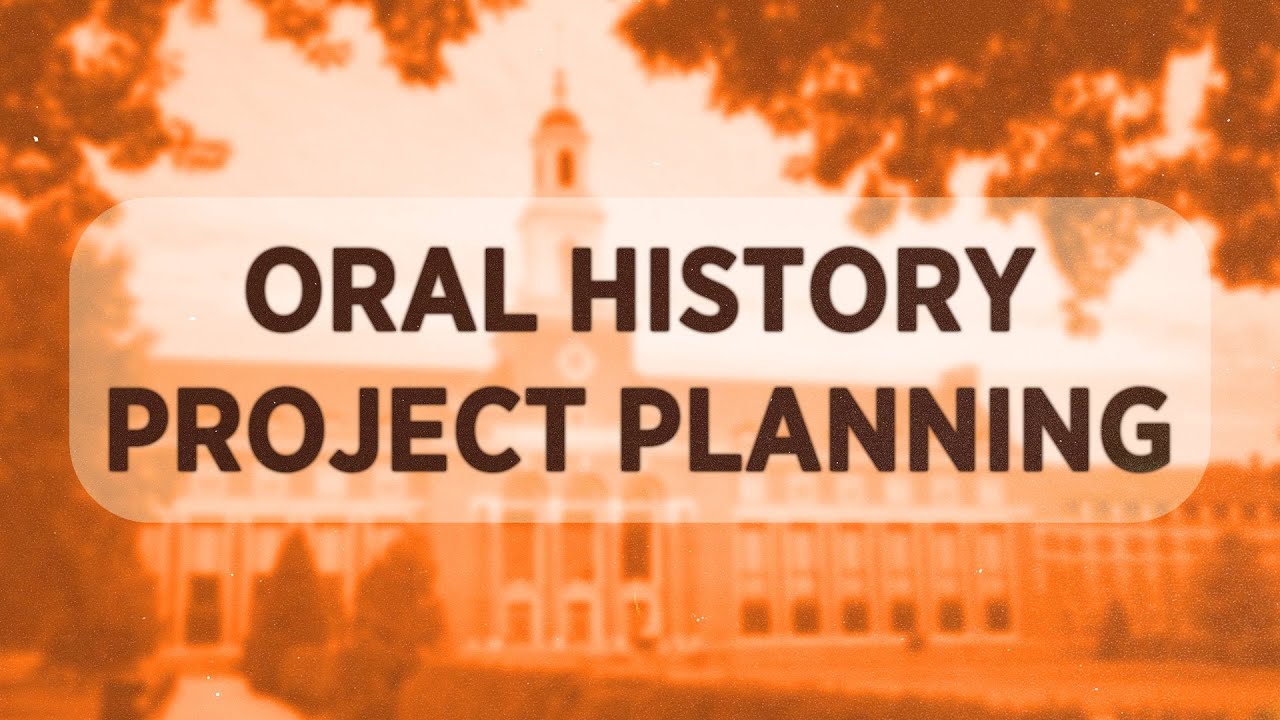Starting Your Own Oral History Project - YouTube