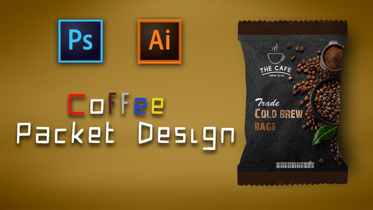 How to Create a Coffee Packet Design in Adobe Illustrator CC Product ...