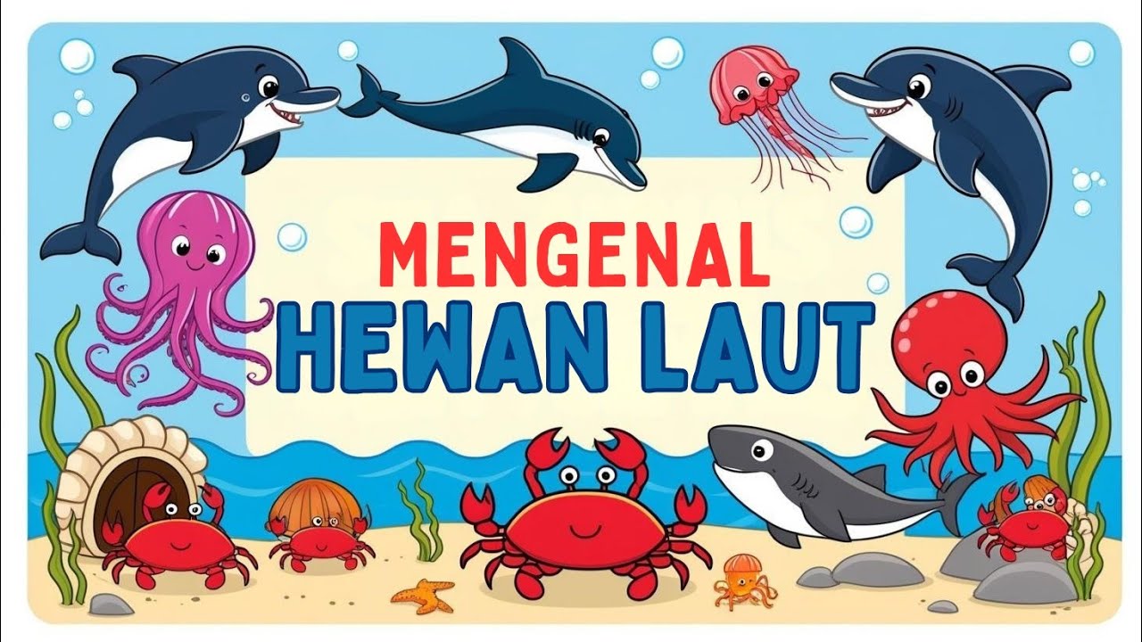 Learning The Name of The Sea Animal for Kids | Belajar dan Mengenal ...