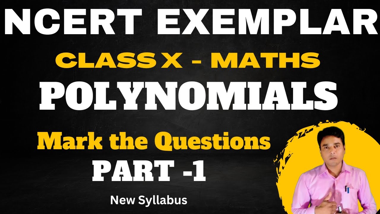 Ch-2 Polynomials NCERT Exemplar Problems Class 10 Maths Complete ...