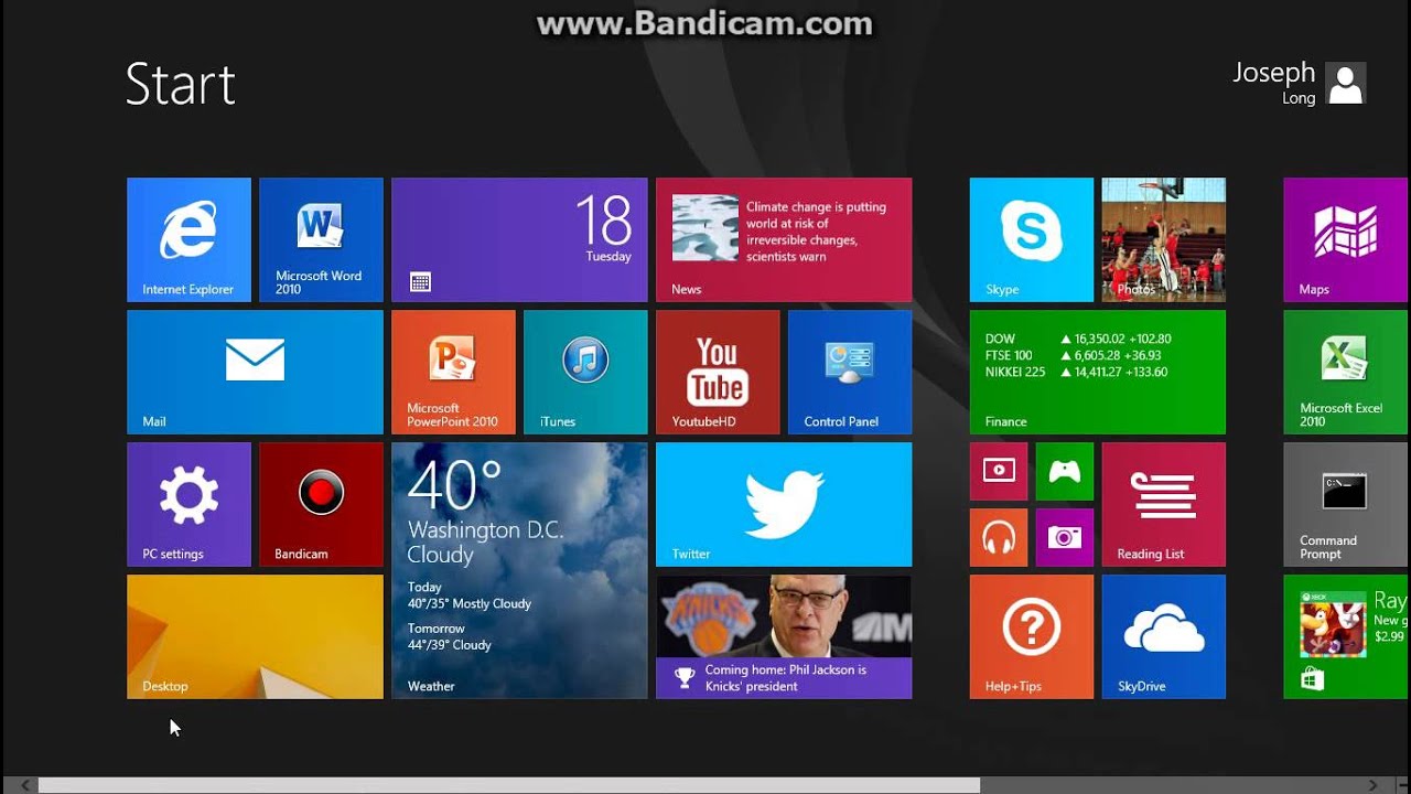 How to Windows 8: Pin a tile to the desktop taskbar - YouTube