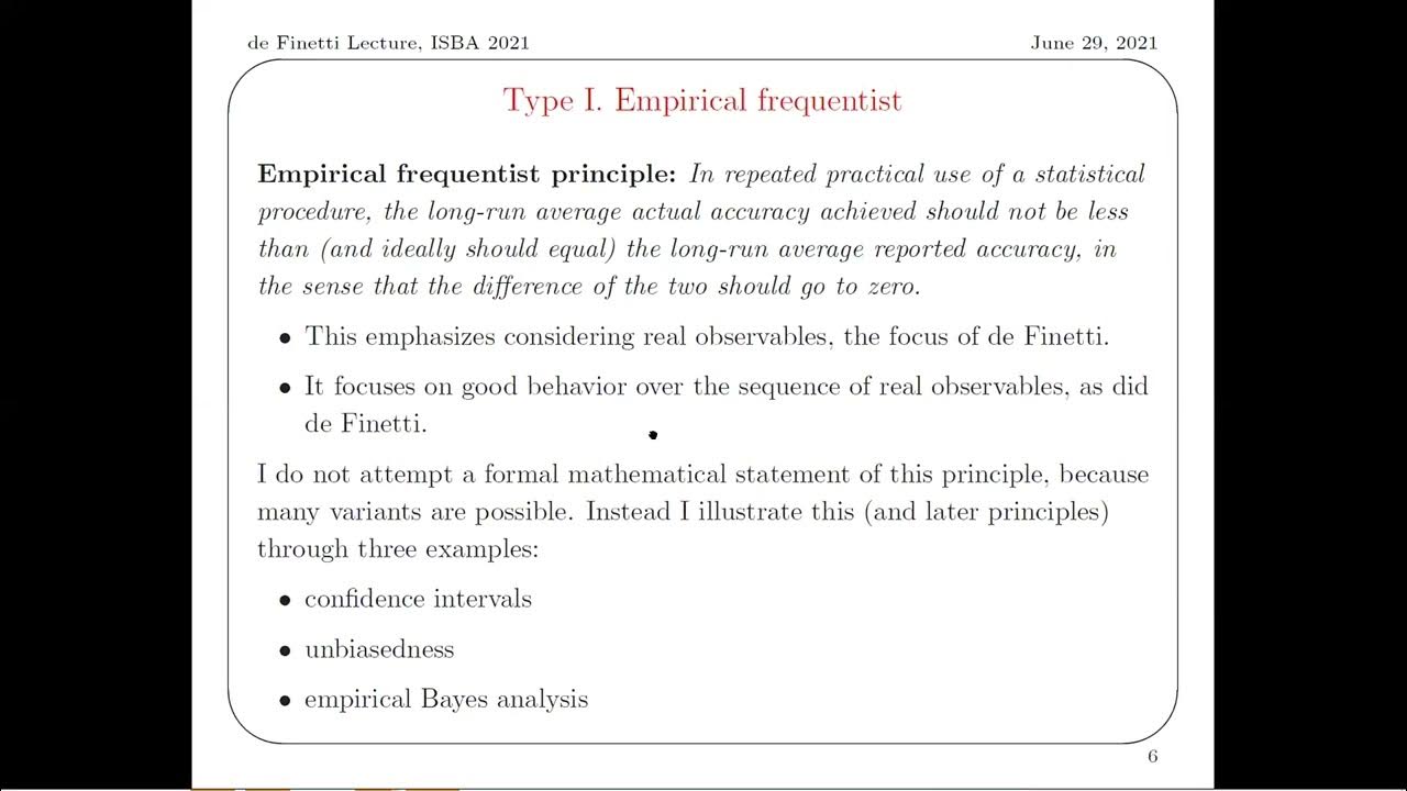 ISBA WM 2021: Bruno de Finetti Lecture: James O. Berger - YouTube