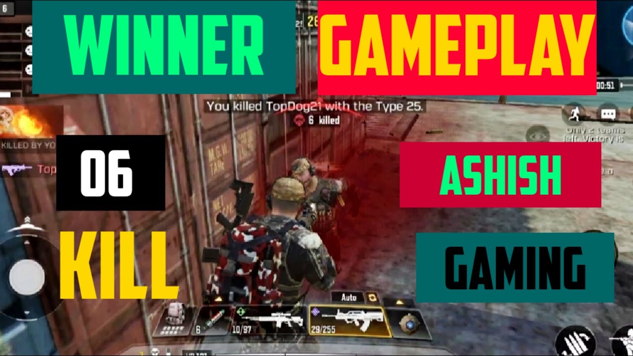 Winner gameplay cod mobile rush games call of duty playing with Ashish ...