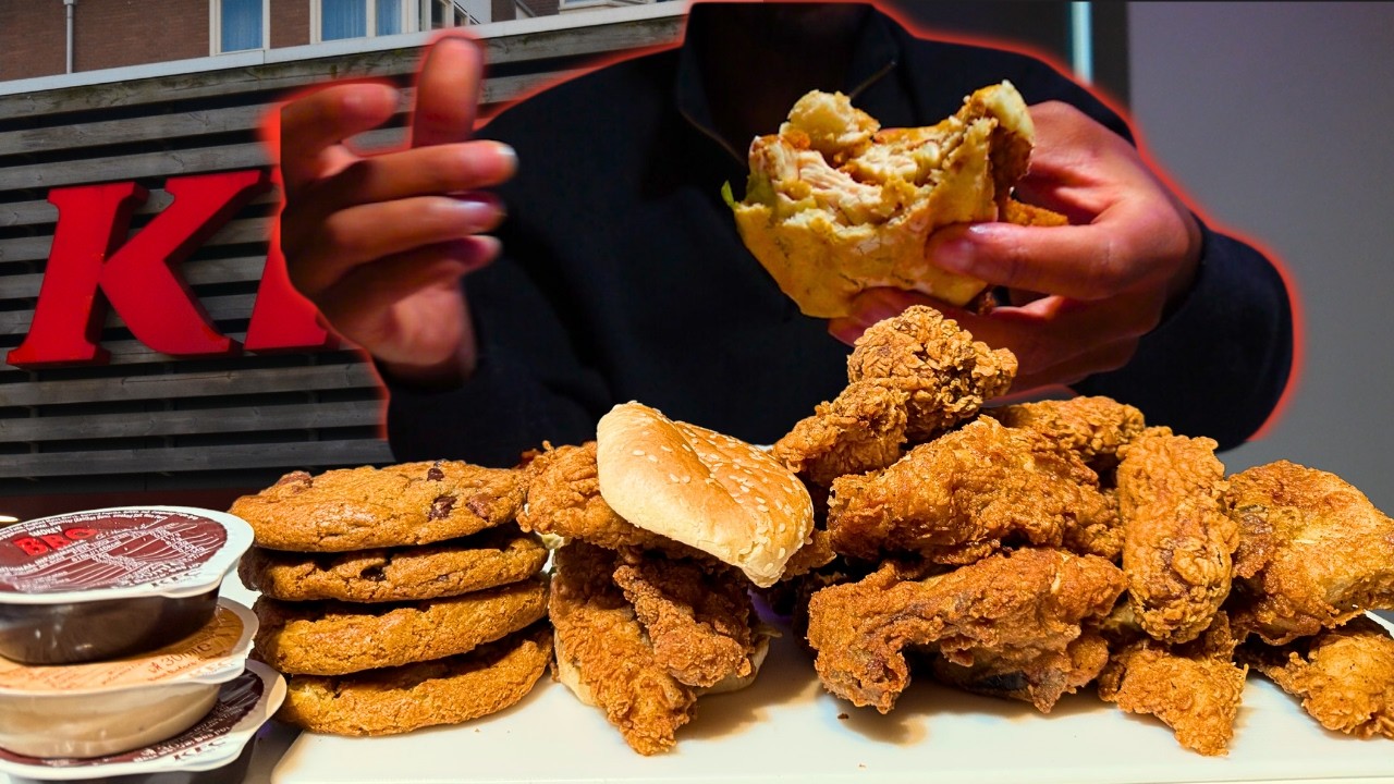 KFC 5000 Calorie Mini filets, Wings, Original Recipe chicken, Cookies MUCKBANG ASMR * NO TALKING ...