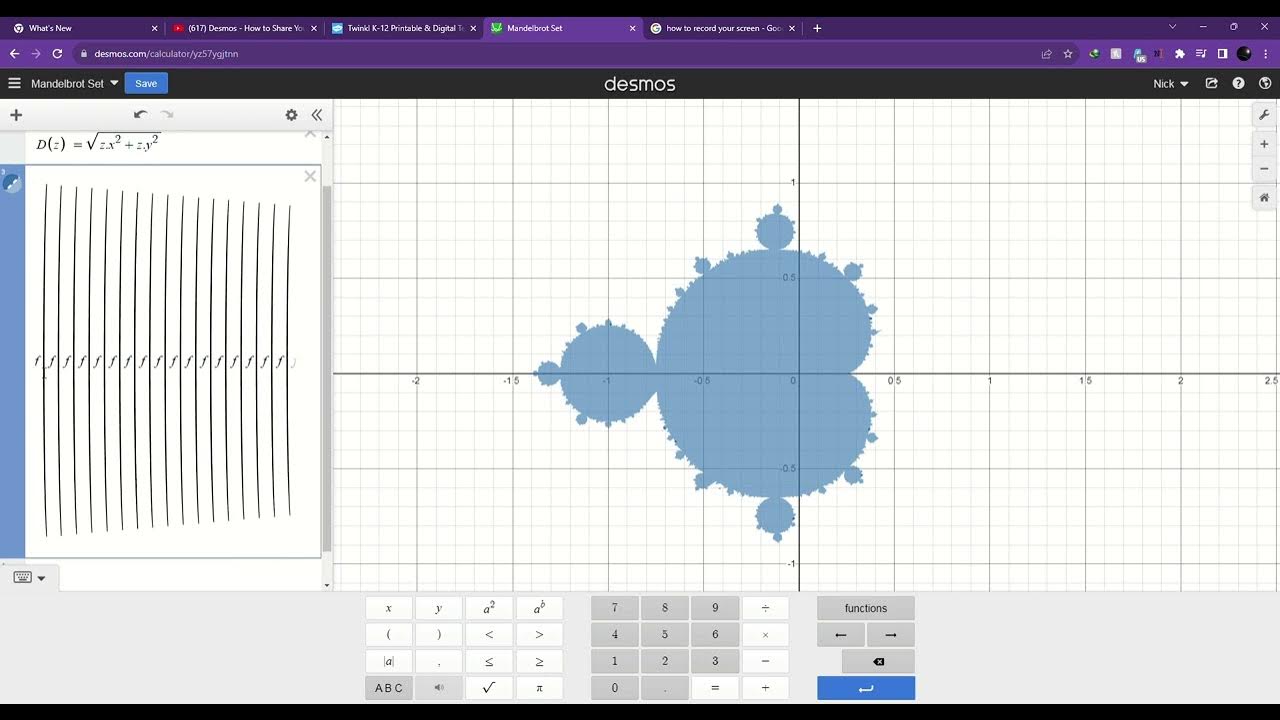 The (not so perfect) Mandelbrot Set in Desmos - YouTube