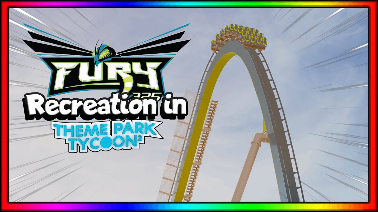 INSANE Fury 325 recreation in THEME PARK TYCOON 2 - Theme park tycoon 2 ...