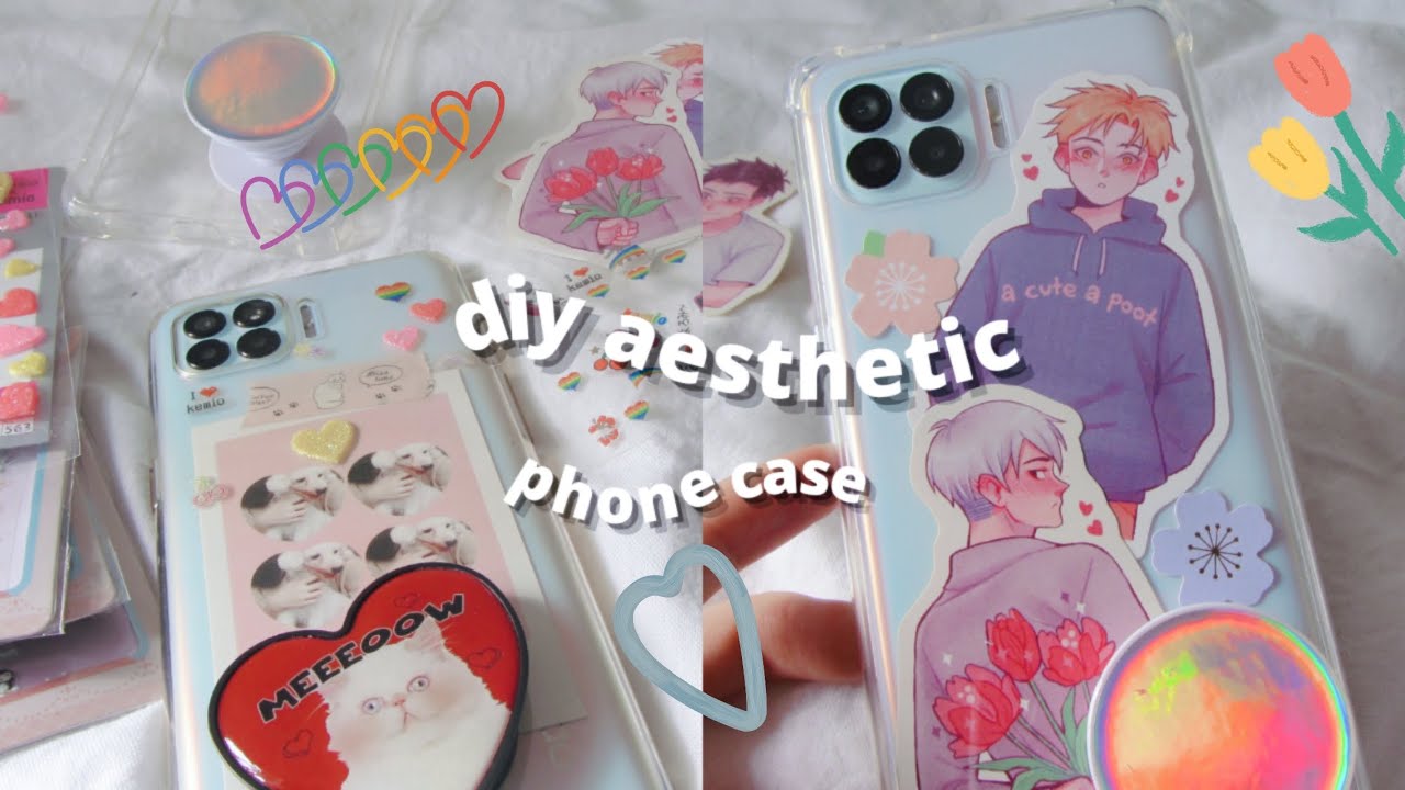 diy aesthetic phone case | pop sockets 🌷 android OPPO A93 - YouTube