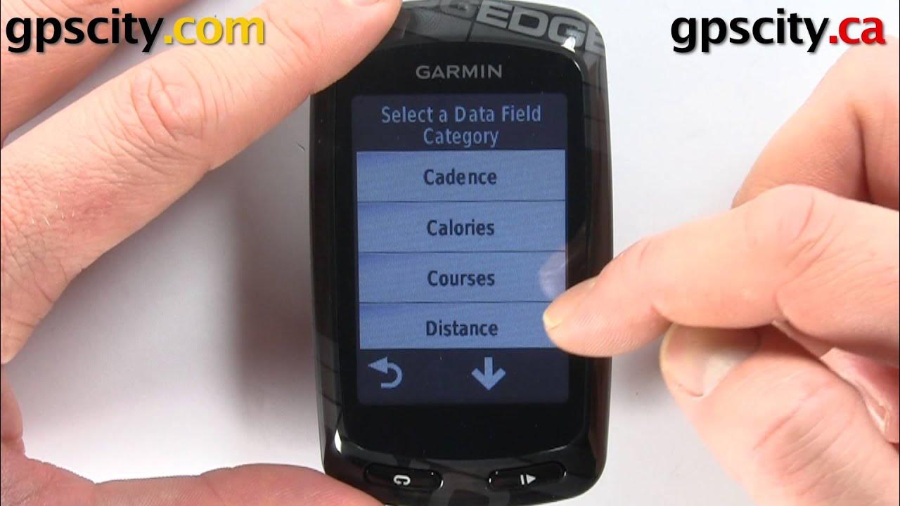 Changing the Data Fields on the Training Pages in the Garmin Edge 810 Bike Computer - YouTube