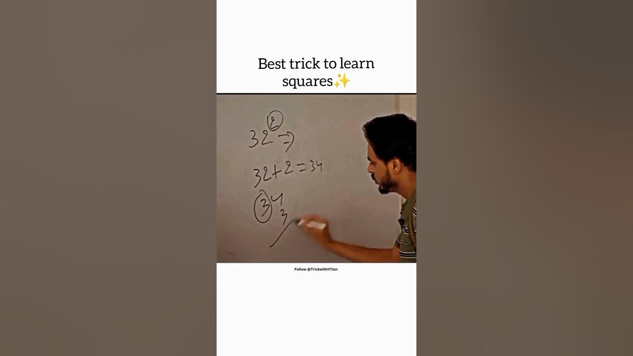 Best Trick to learn square 🔥 | Math Short Trick 😎 | #maths #mathstricks ...