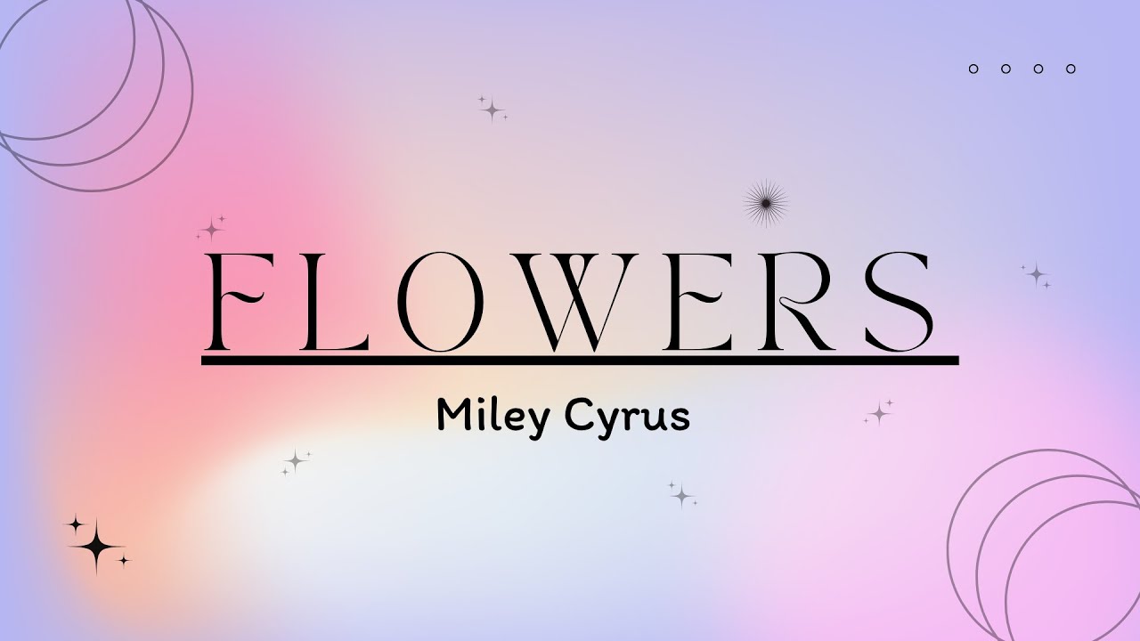 Miley Cyrus Sings Lyrics of Flowers in English Karaoke - YouTube