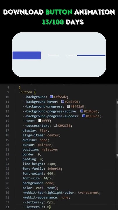 Day 013 🤯 Creative Download Button Animation Funcoding Youtube