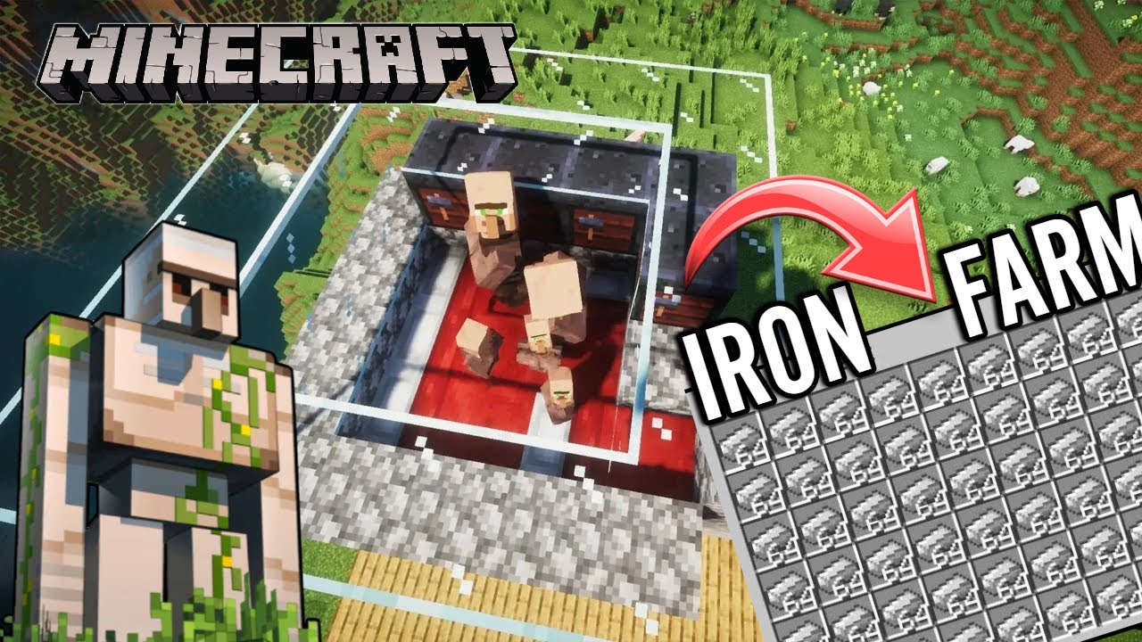 Building Automatic Iron Farm in Minecraft World | Minecraft Live - YouTube