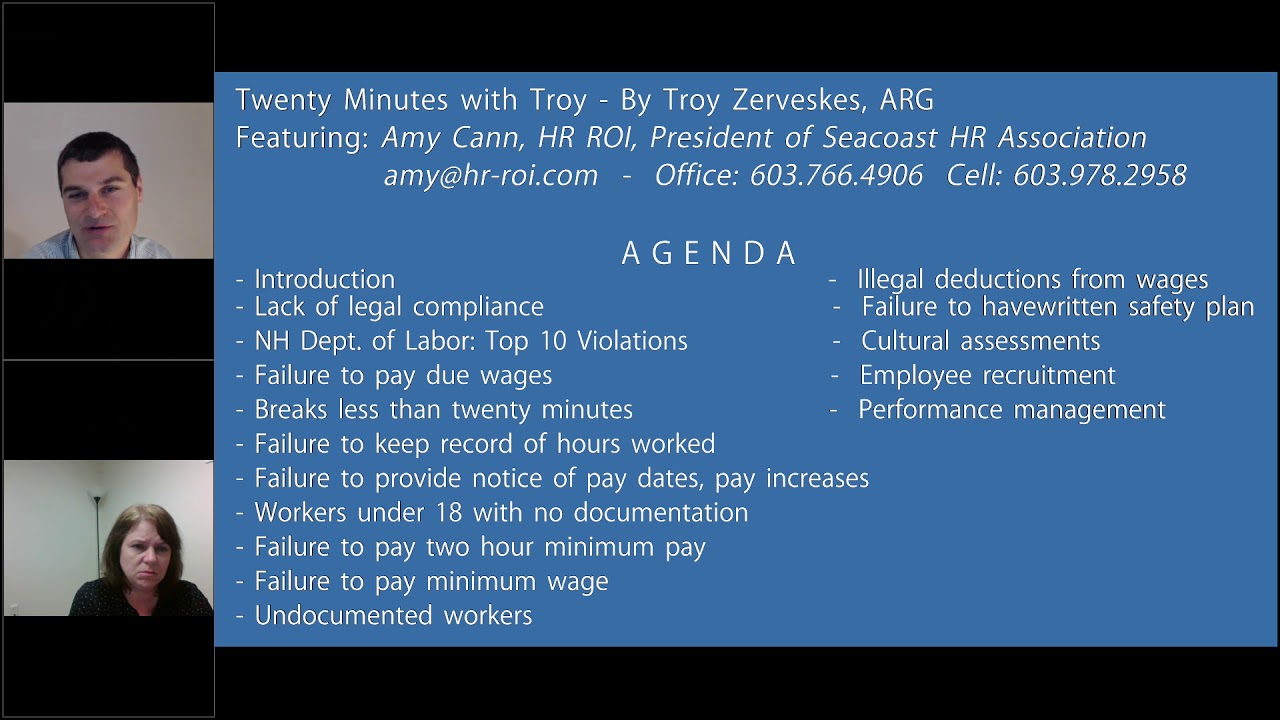 Twenty Minutes With Troy - Amy Cann, HR-ROI - YouTube