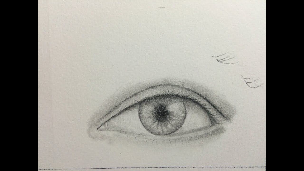 Tutorial| How to draw a graphite drawing of an eye - YouTube