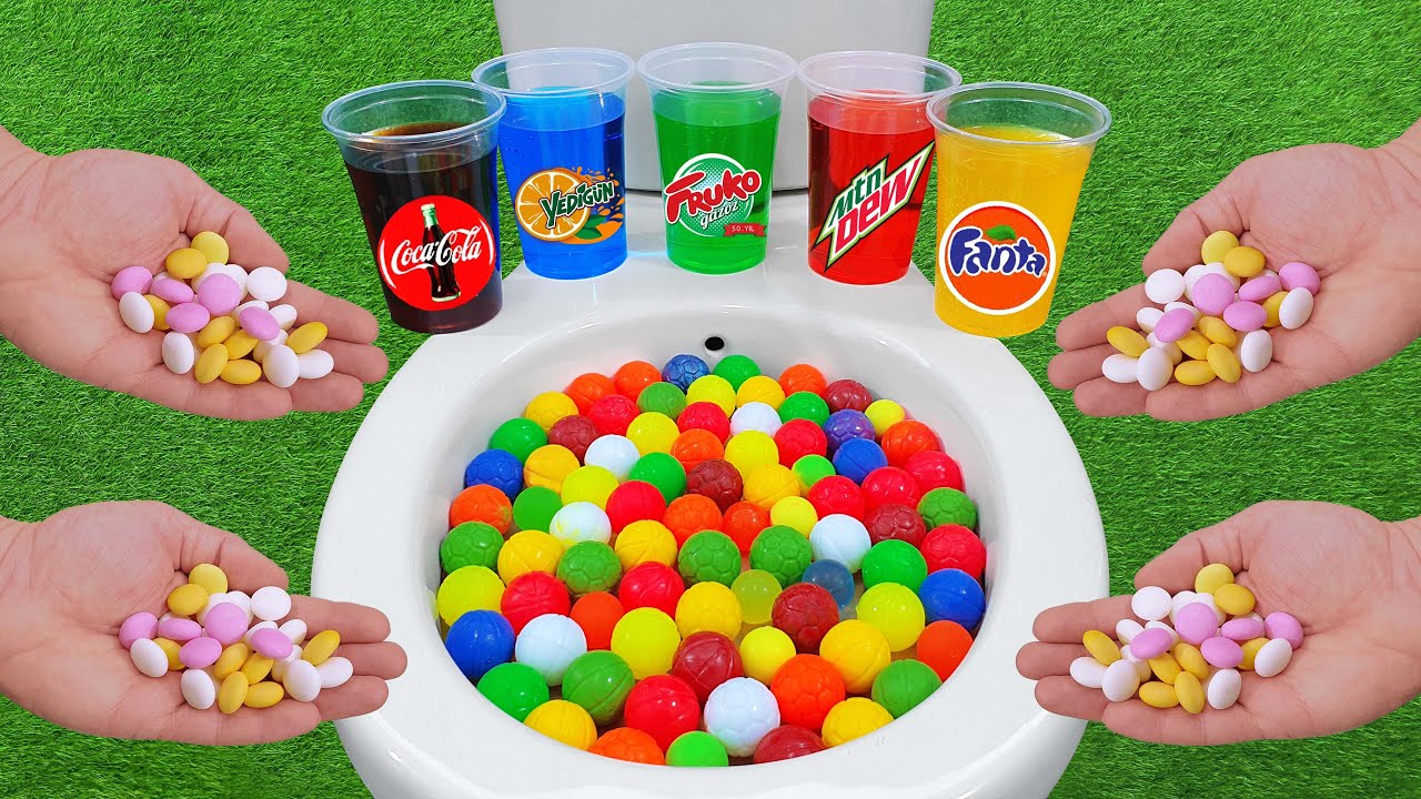 Colorful Mini Balls VS Coca Cola, Fanta, M&M's, Mtn Dew, Fruko, Yedigün ...