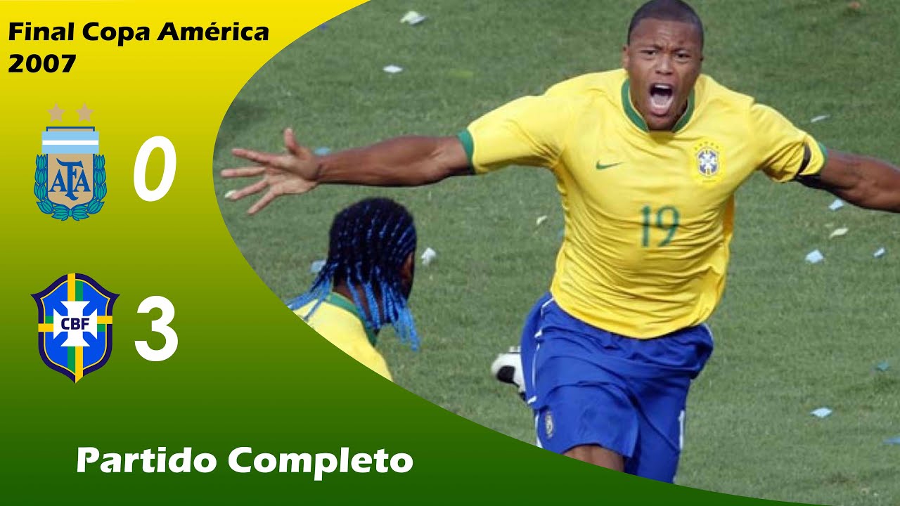 🏆Argentina vs Brasil Final Copa América 2007🏆 Partido Completo - YouTube