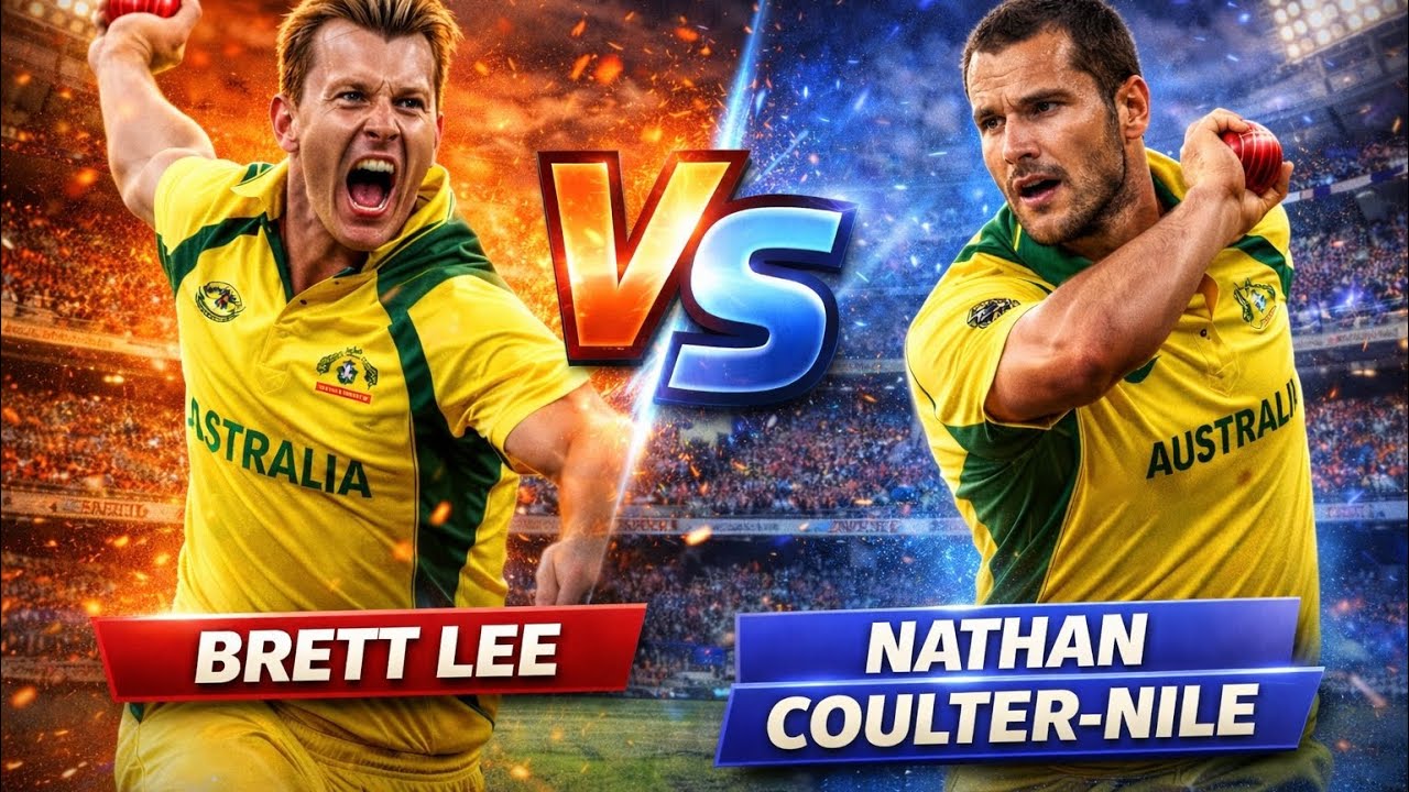 Brett Lee vs Nathan Coulter-Nile | Crazy Bowling Battle | DC25 - YouTube