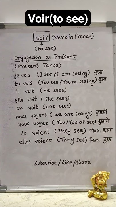 Conjugations of French 🇫🇷 Verb : Voir (to see) in Present tense# ...