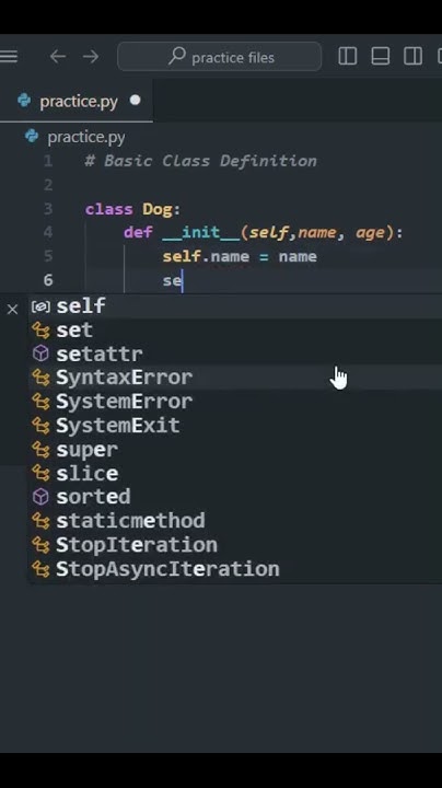 Basic Class Definition Python Pythonprogrammingcodinglearnpython Pythonforbeginners Youtube