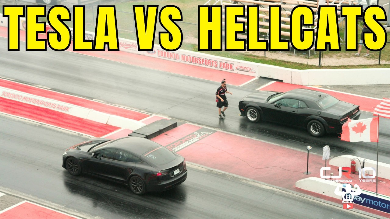 tesla vs hellcat - YouTube