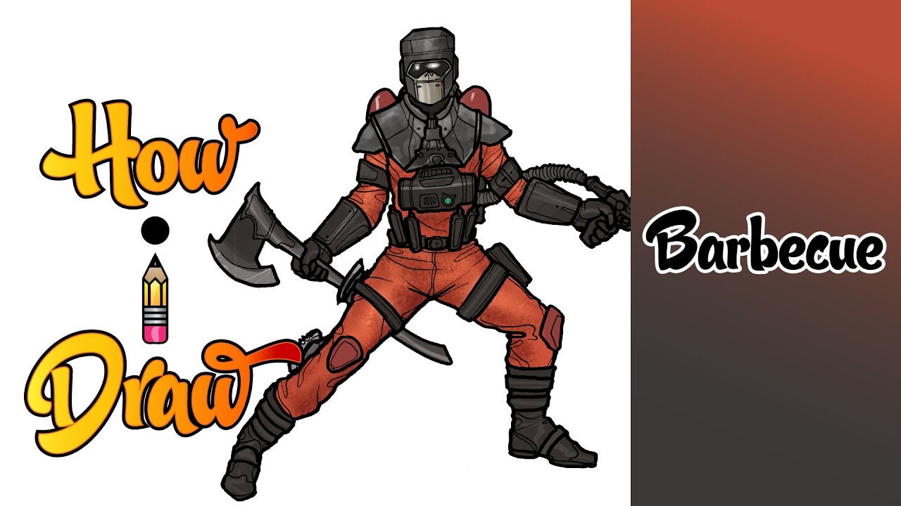 How I Draw BARBECUE from G I JOE CLASSIFIED SERIES * how to draw ...