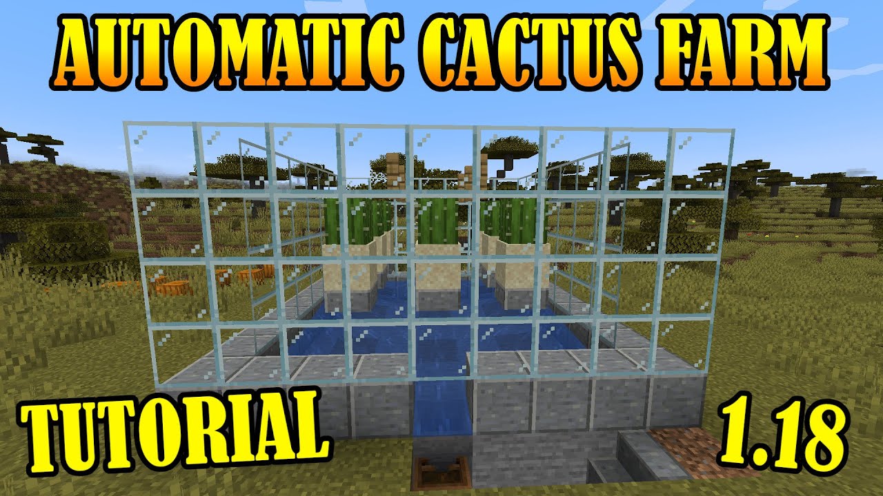 Automatic Cactus Farm For Minecraft 1.18 (EASY TO BUILD) - YouTube