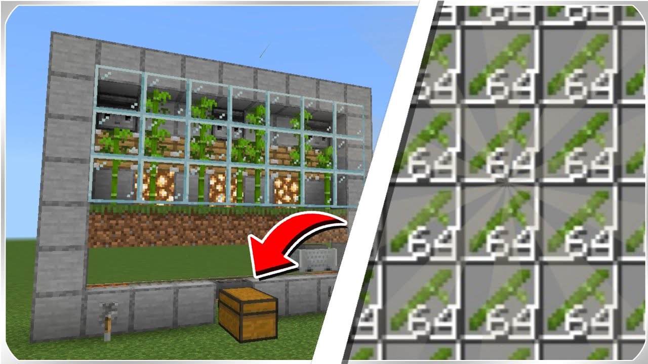 Como fazer uma farm de bambu no minecraft bedrock 1.21 - YouTube